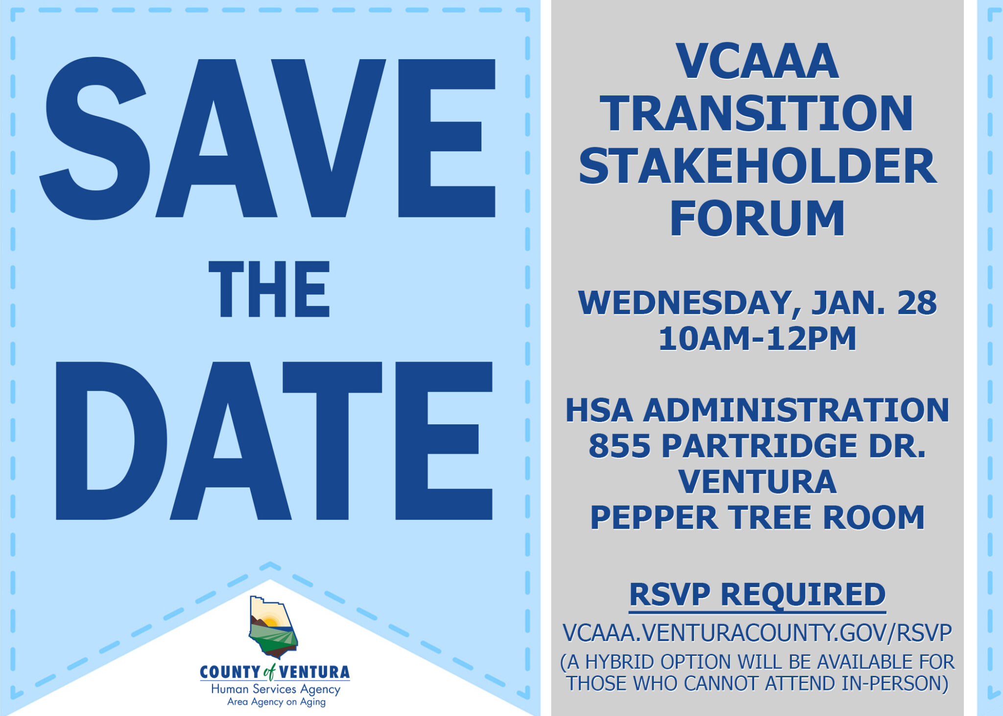 VCAAA Transition Stakeholder Forum on Jan. 28 - VCAAA